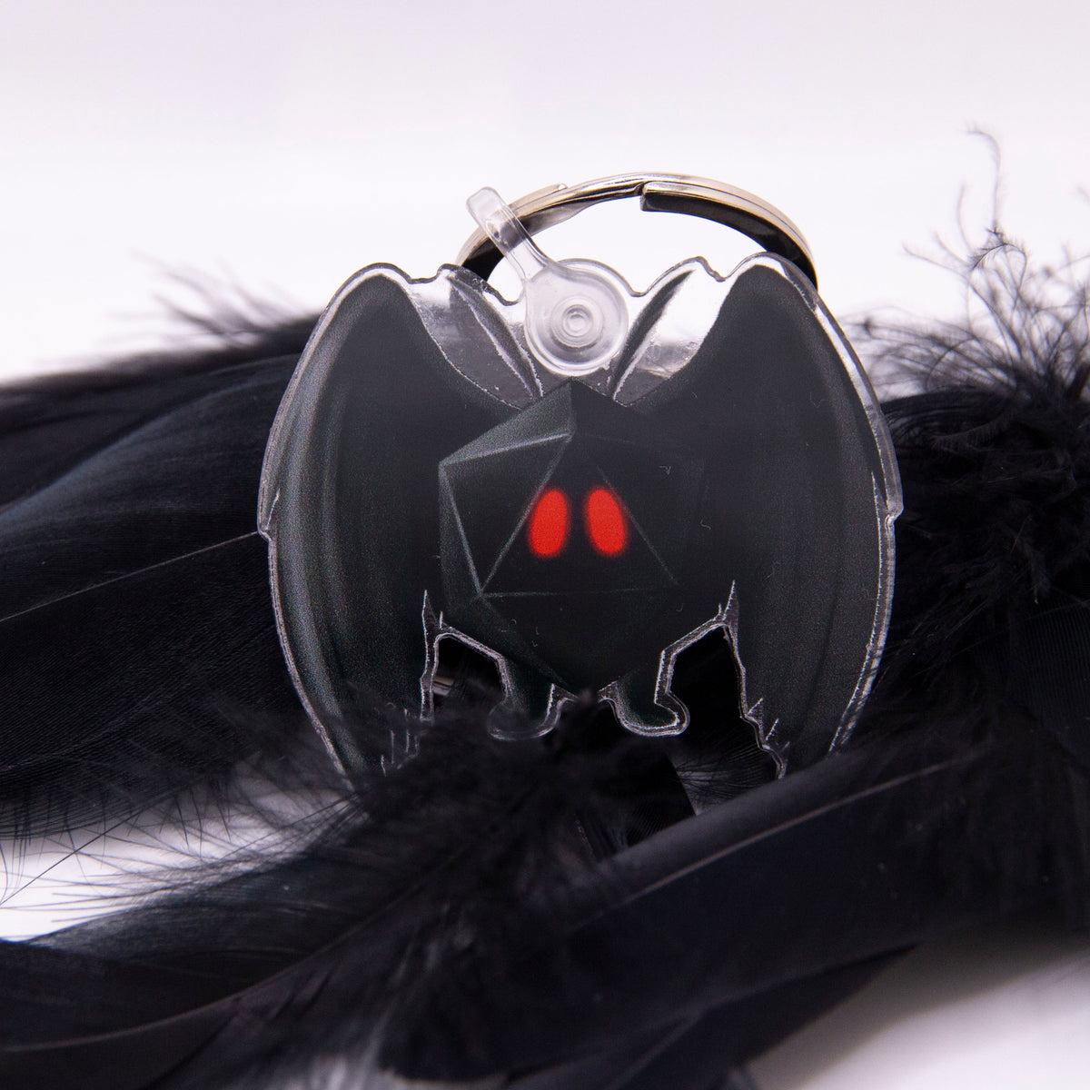 d20 Mothman Keychain– threefatesdice